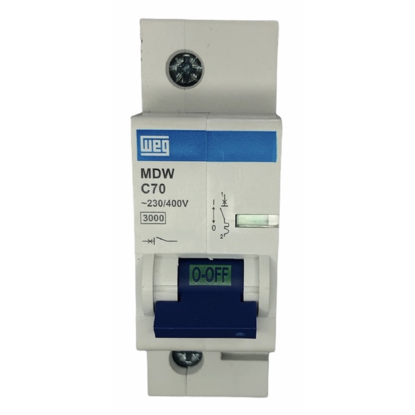 Disjuntor Unipolar 70a Weg Mdw-c70 3ka Curva C | MAQPART