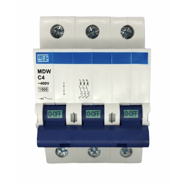 Disjuntor Tripolar 4a Weg Mdw-c4-3 3ka Curva C | MAQPART