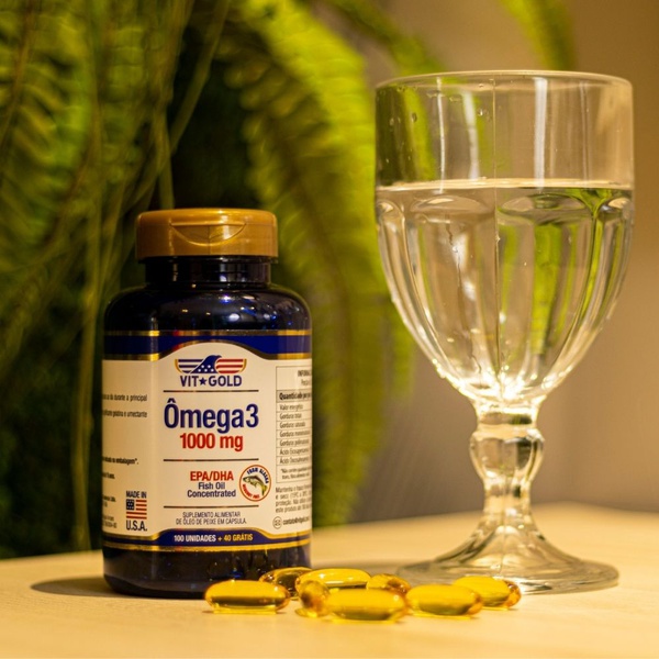 Omega 3 Fish Oil / Óleo de Peixe 1000 mg Vitgold 100 cáps. | Vitgold