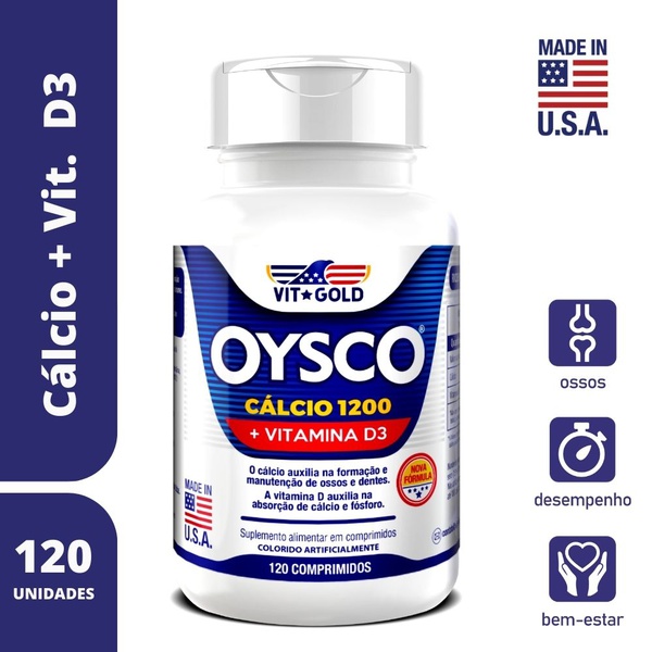 Oysco Cálcio 1200 mg + Vitamina D3 150 comprimidos | Vitgold