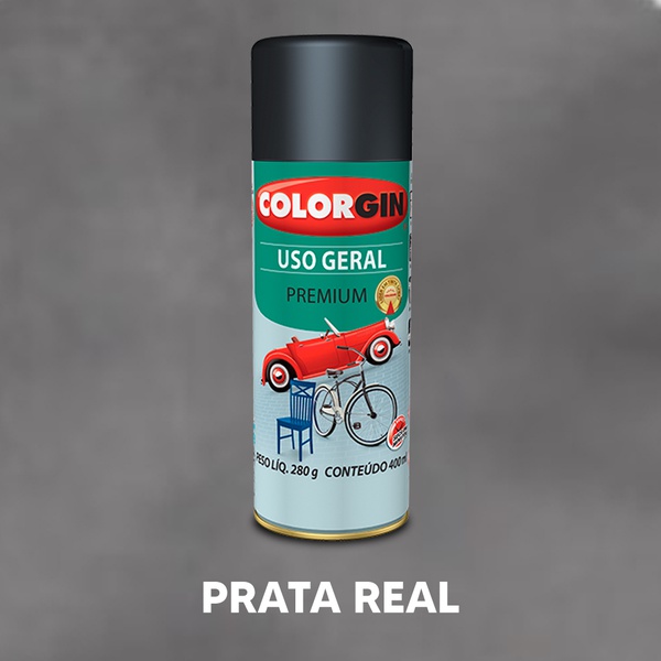 Spray Uso Geral Colorgin - Prata Real | VIVA COR TINTAS
