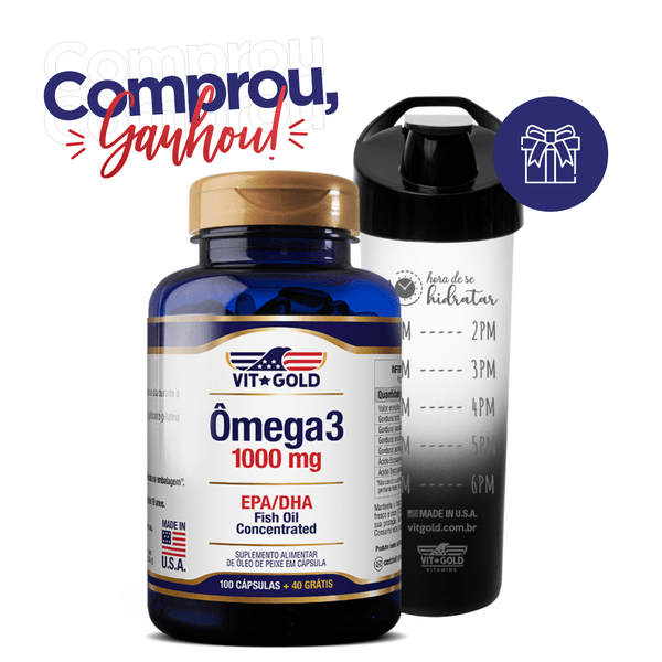 Omega 3 Fish Oil / Óleo de Peixe 1000 mg Vitgold 100 cáps. | Vitgold