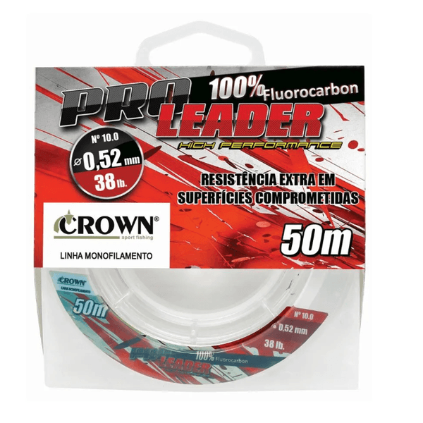Linha para Líder Crown Pró Leader - c/ 50m - 100% Fluorocarbon | Focanapesca