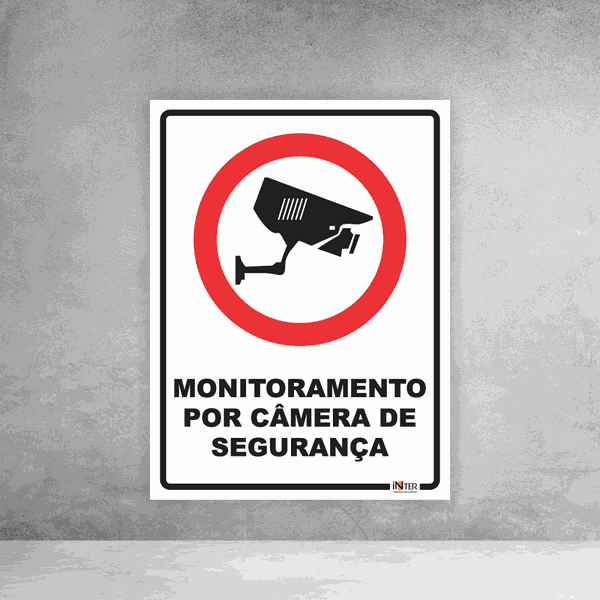 Placa de Sinalização - Monitoramento por Câmera de Segurança | Inter ...