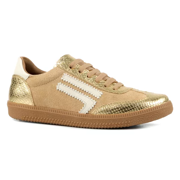 Tênis Mel Orcade Snake Camurça Dourado | ORCADE