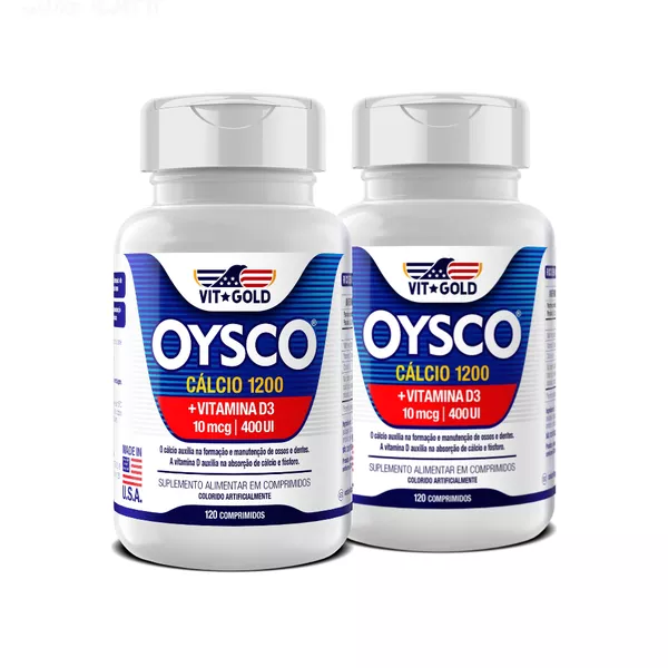 Oysco Cálcio 1200 mg + Vit. D3 Vitgold Kit2x 150 comprimidos | Vitgold