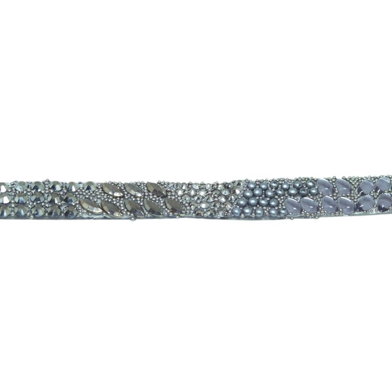 Tira de Strass em Metro Rocker 10mm - Grafite | BM Strass