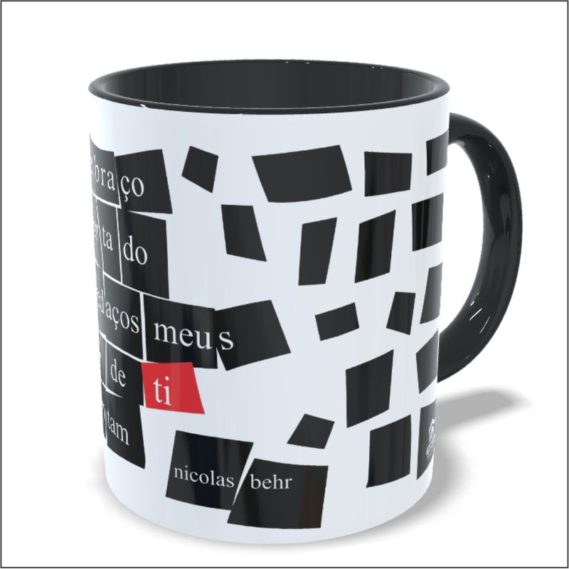 CANECA NICOLAS BEHR - Preta - Tertúlia Produtos Literários