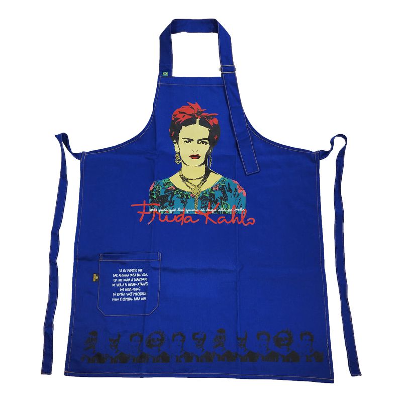 AVENTAL FRIDA KAHLO - Azul - Tertúlia Produtos Literários