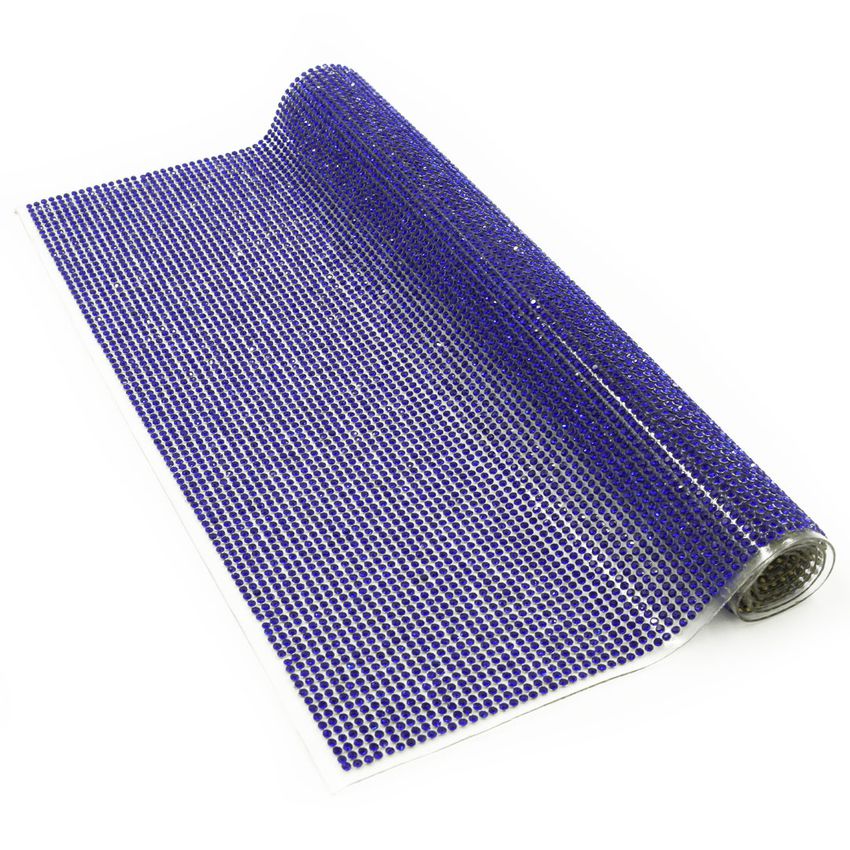 Manta de Strass Tradicional 24x40cm (SS6,5 / 2mm) - Safira | BM Strass