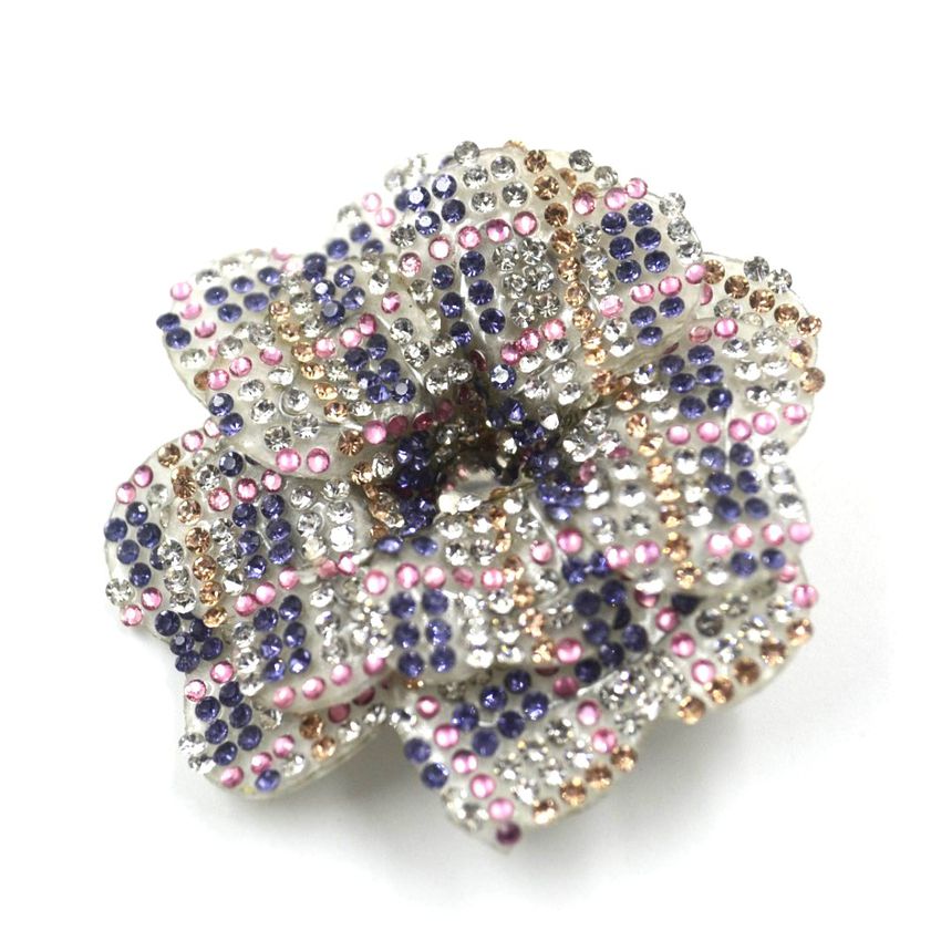FLOR 2 CAMADAS XADREZ LIGHT LAVANDA | BM Strass