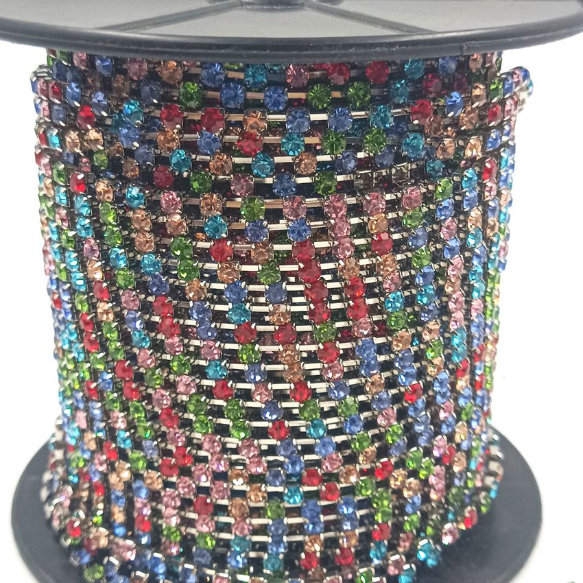 Corrente Ss 31/ Multicolorida Banho Niquel | BM Strass