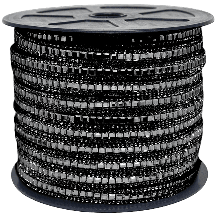 Tira de Strass Espelhada 0,7mm - JET | BM Strass
