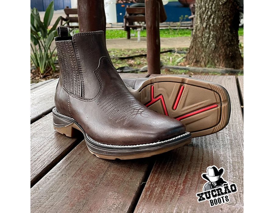 Botina Masculina Country em Couro | Xucrão Boots | Botas e Botinas ...