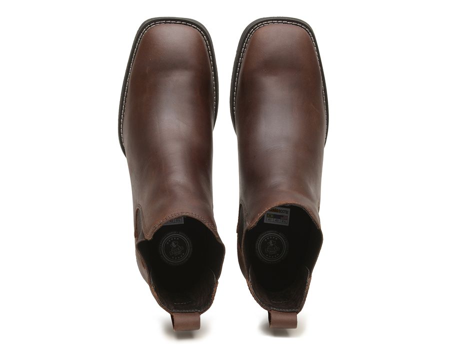 BOTA CANO CURTO STRONG BICO QUADRADO RÚSTICO TABACO | Xucrão Boots ...