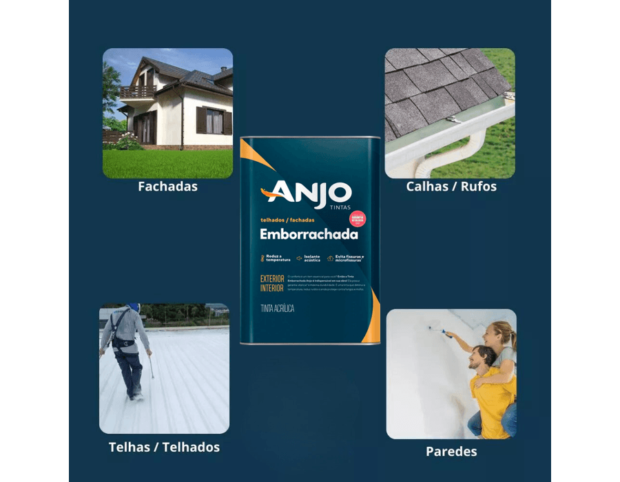 ANJO TINTA EMBORRACHADA BRANCA 18 L | Andraort Tintas
