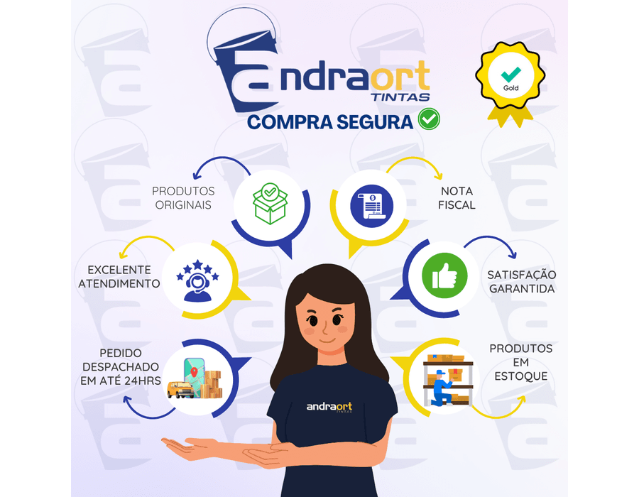 ANJO TINTA EMBORRACHADA BRANCA 18 L | Andraort Tintas