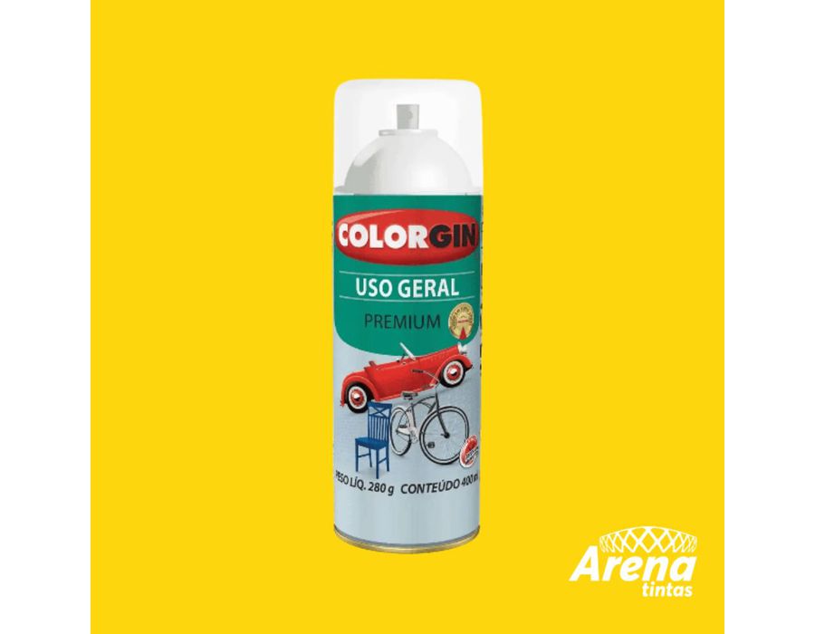 TINTA SPRAY PREMIUM USO GERAL AMARELO 400ML | Arena Tintas