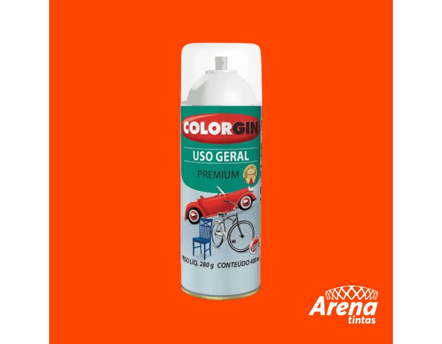 TINTA SPRAY PREMIUM LARANJA BRILHANTE 400ML | Arena Tintas