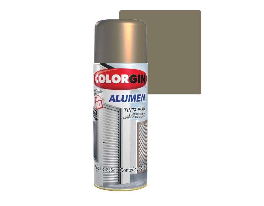 COLORGIN SPRAY ALUMEN BRONZE 1001 350ML | Baratão das Tintas
