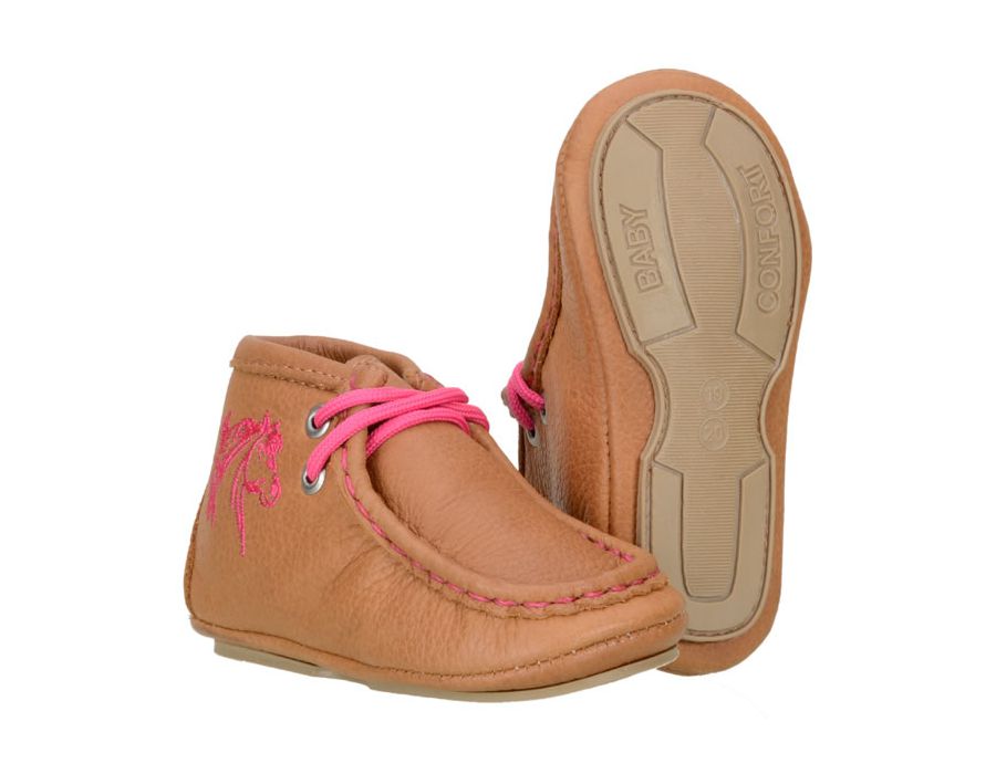 Baby Destroyer Em 100% Couro Legítimo Cor Castor Rosa | BOTAS MANGALARGA