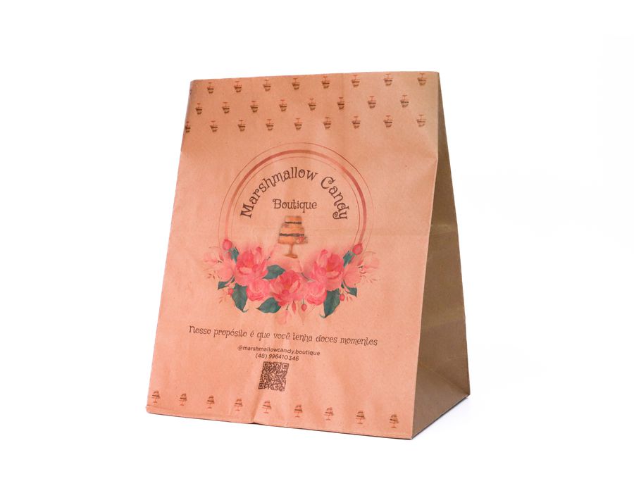 Saco Kraft Personalizado - Tamanho GG (30x36x20cm) - Impressão Colorida ...