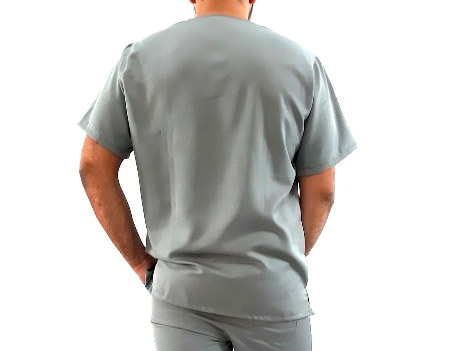 Camisa Scrub Cinza Masculina - Privativo Pijama Cirúrgico | BRANCURA