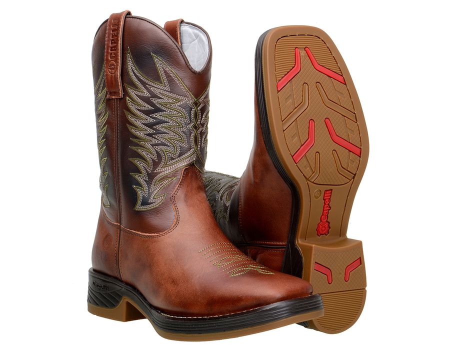 Bota Texana Country Masculina Em Couro Nobre - Cor Havana | CAPELLI BOOTS