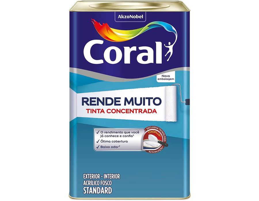Tinta Acrilica Rende Muito Coral 18l | Casa Costa Tintas