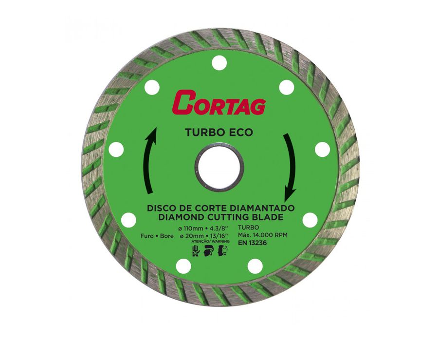Disco Diamantado 4.1/2 110MM Turbo Eco - Cortag | Casa Fácil Materiais ...