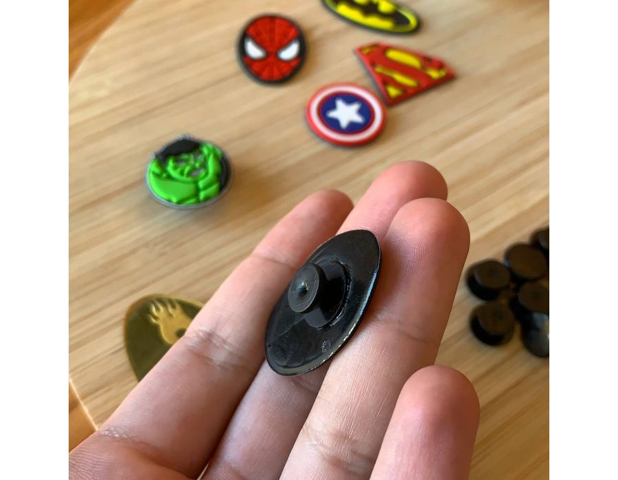 botão para crocs super heróis 25 unidades | CHAMMA FESTA