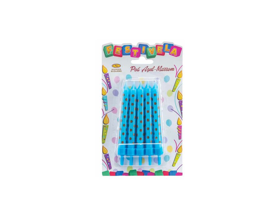 VELA FESTIVELAS POA AZUL/MARROM MUNDO BIZARRO | CHOKDOCE