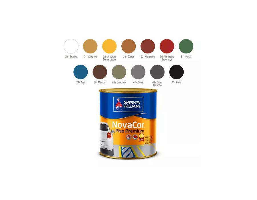 Tinta Novacor Piso Premium Sherwin Williams 900ml Cores | Almeida ...