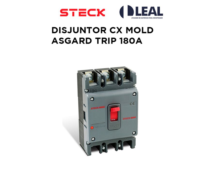DISJUNTOR CAIXA MOLDADA ASGARD TRIPOLAR 180A - STECK | Comercial Leal