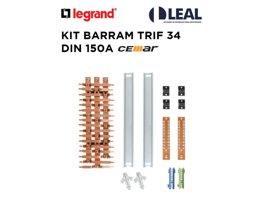 Barramento Bifásico Para 34 Disjuntores 150A Kit Universal Cemar ...