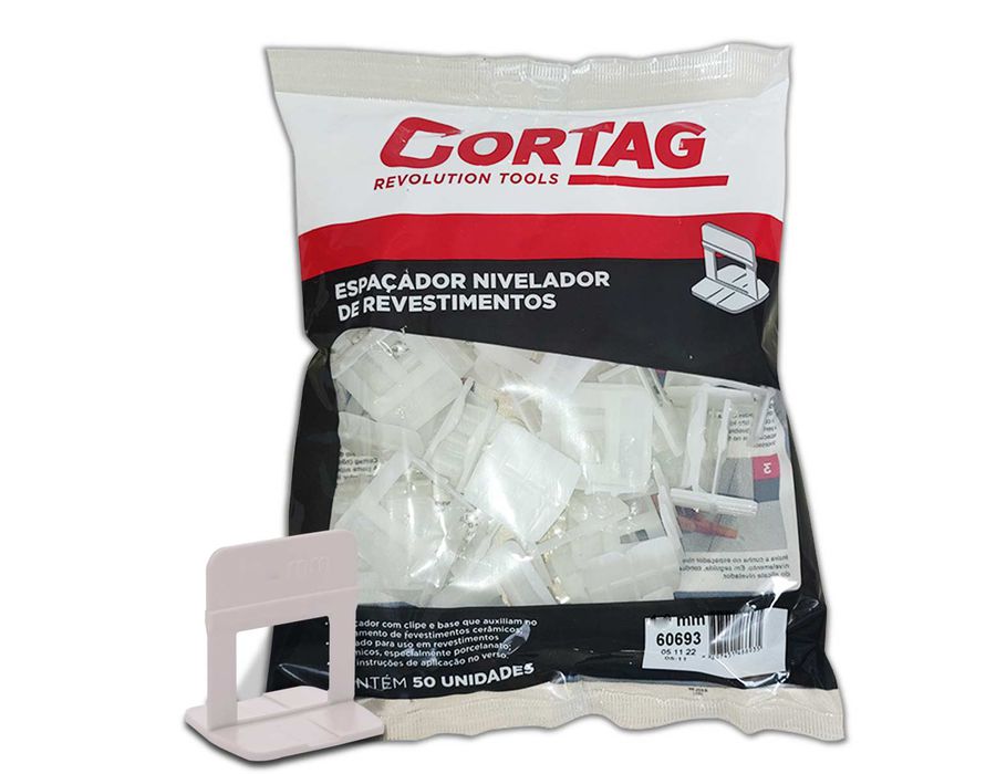 Espaçador Nivelador 1,0mm Cortag 60693 Pacote 50 Peças | Cortag Pro