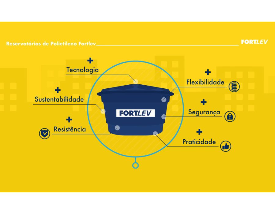 TANQUE POLIETILENO FORTLEV 5000L | Degraus Materiais de Construção
