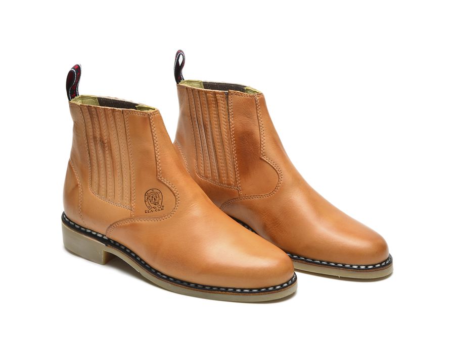 Botina Country Masculina Couro Legítimo Bege | KRN SHOES | Calçados Casuais