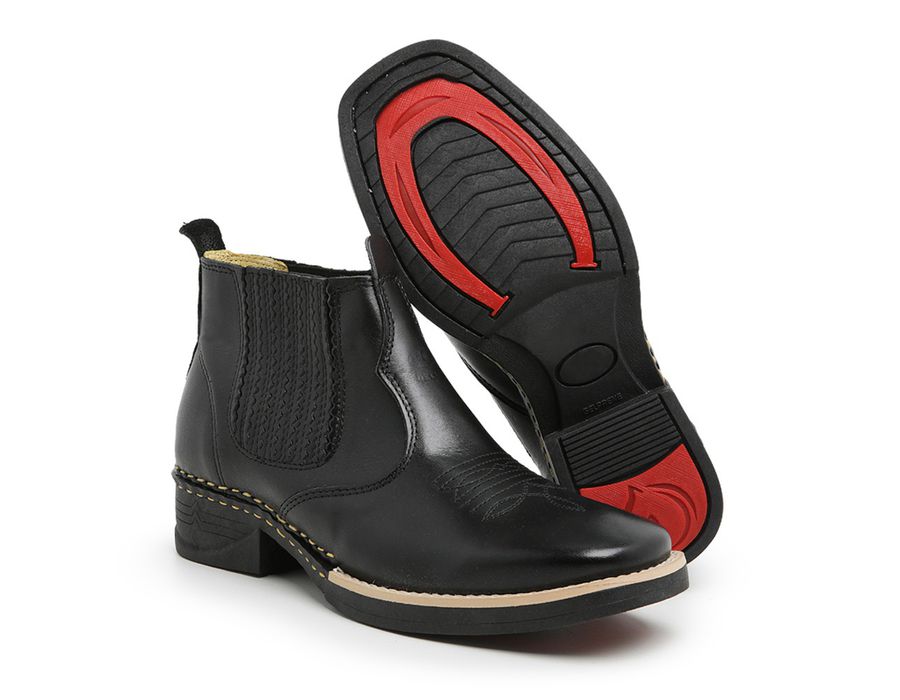 Botina Masculina Country Preto | KRN SHOES | Calçados Casuais