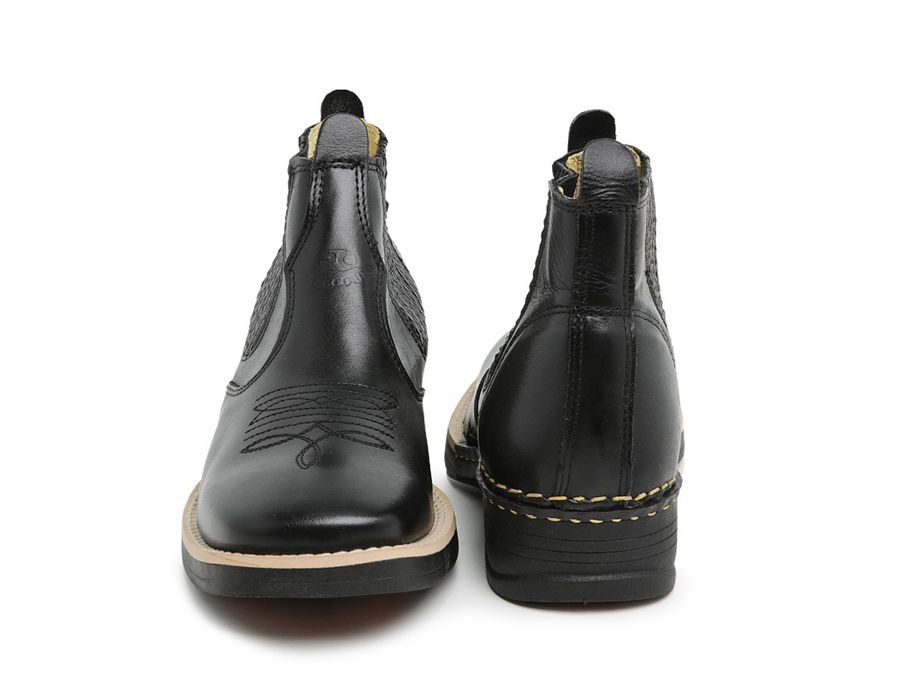 Botina Masculina Country Preto | KRN SHOES | Calçados Casuais