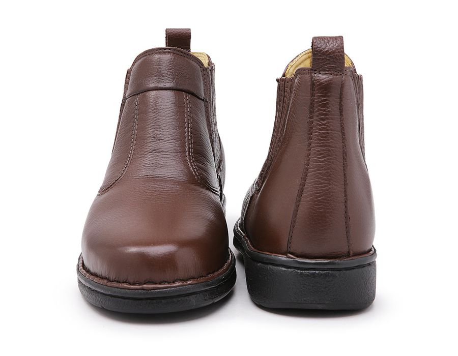 Botina Social Masculina Conforto Café | KRN SHOES | Calçados Casuais