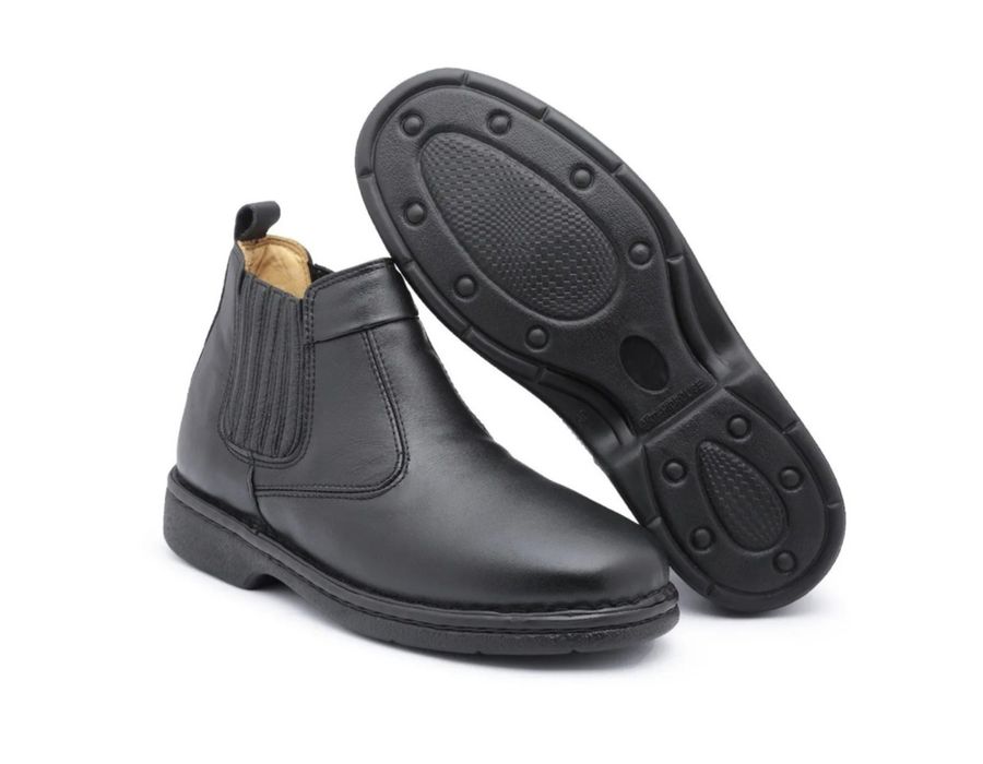 Botina Social Conforto Masculina Preto | KRN SHOES | Calçados Casuais