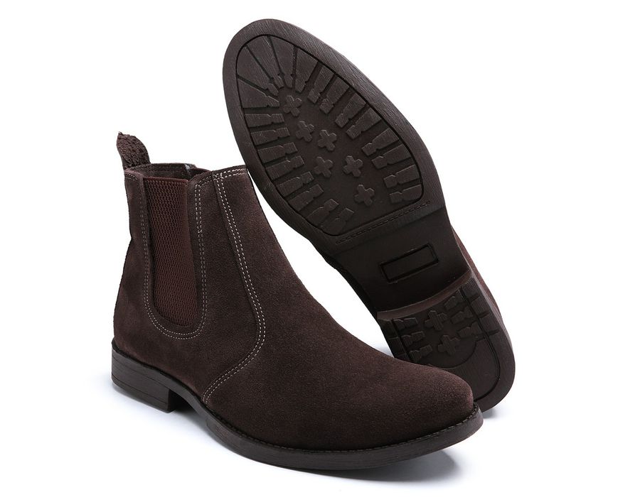 Botina Chelsea Masculina Café | KRN SHOES | Calçados Casuais