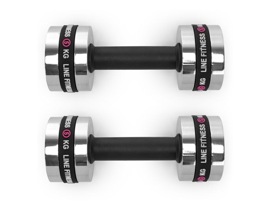 Par Halteres Cromados 5KG | Equipamentos Line Fitness