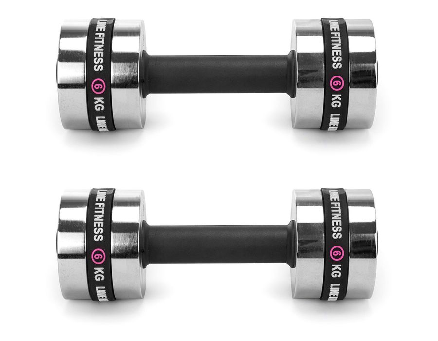 Par Halteres Cromados 6KG | Equipamentos Line Fitness