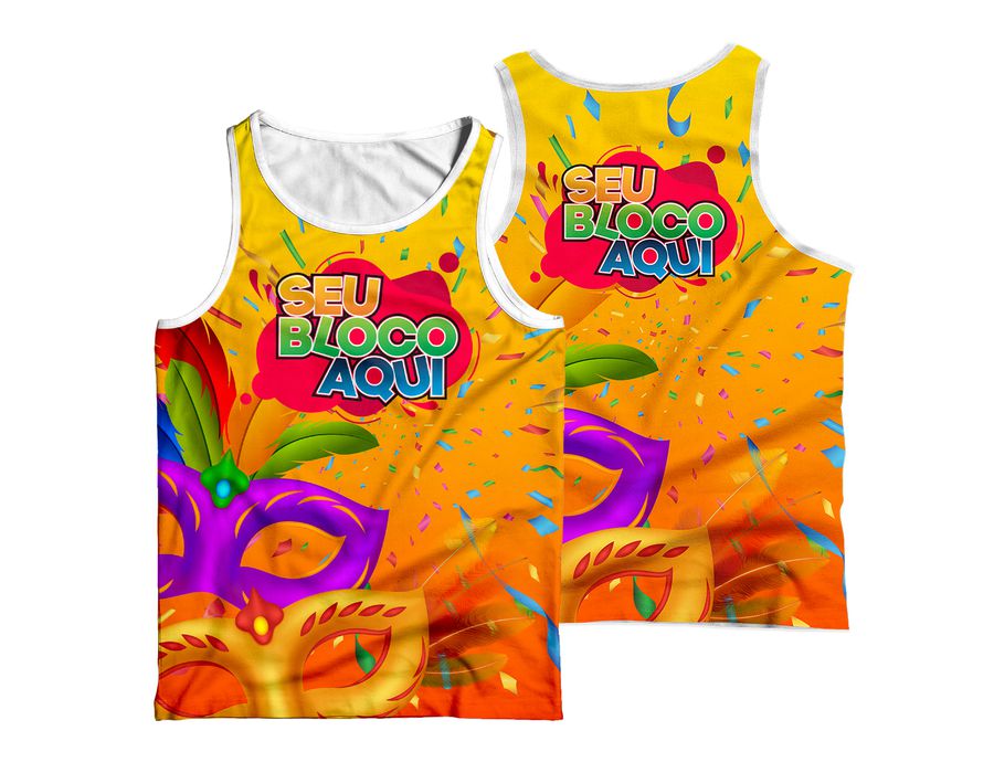 Kit 25 Abadás Personalizados Regata Carnaval Bloco | ESTAMPARIA NET