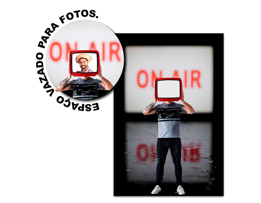 Painel Vazado Retangular Tema On Tv | ESTAMPARIA NET