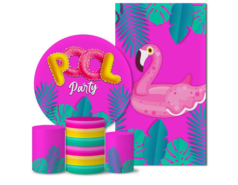 Trio Capas + Painéis Casado Pool Party Pink Veste Fácil | ESTAMPARIA NET