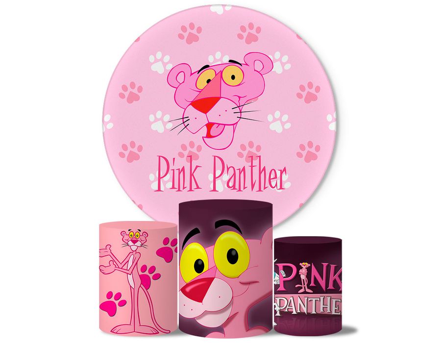 Trio Capas Cilindros + Painel Pantera Cor de Rosa Veste Fácil ...