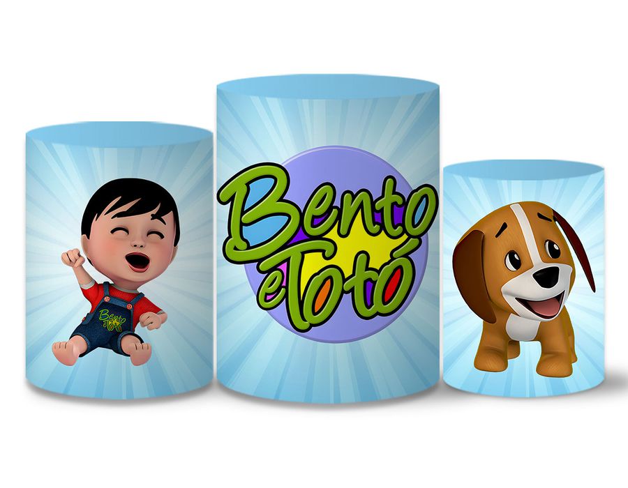 Trio Capas Cilindros Tema Bento e Totó Veste Fácil C/ Elástico ...